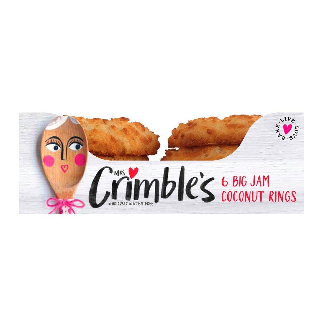 6 BIG JAM COCONUT RINGS – Mrs Crimbles